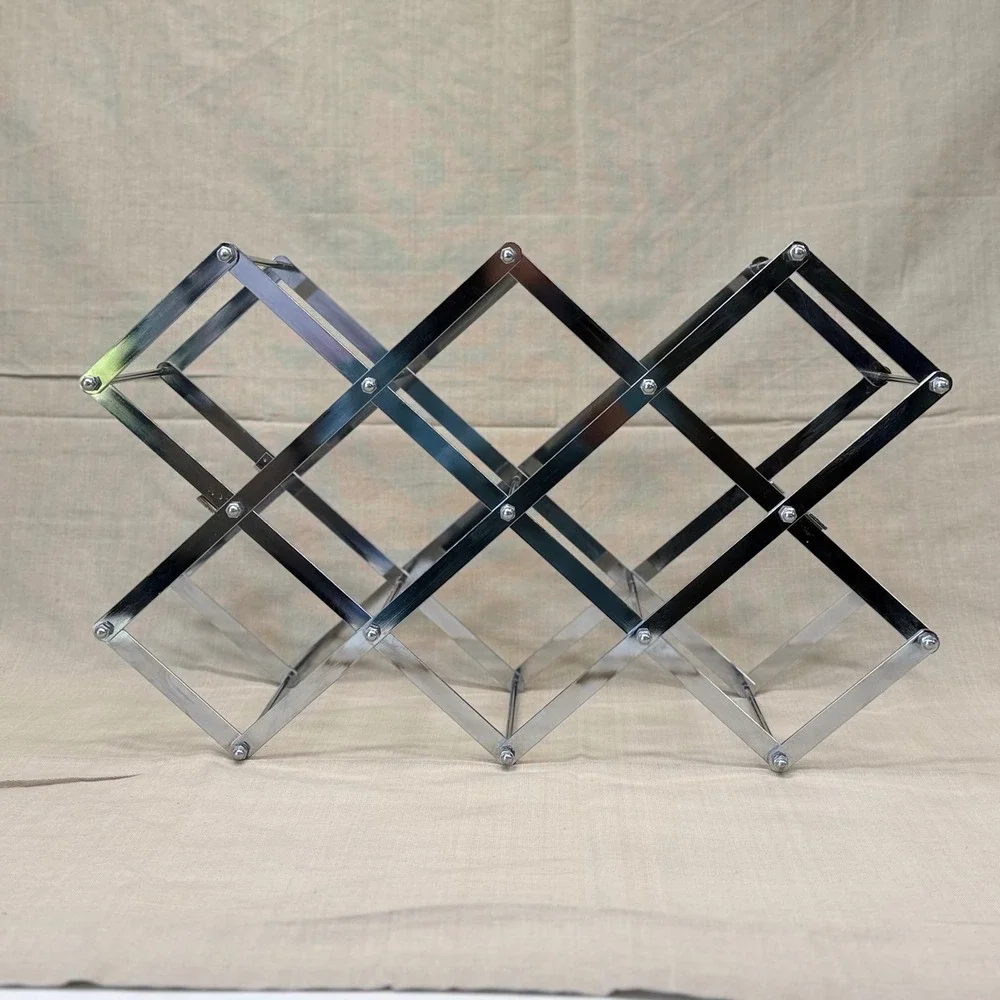 Dining | Vintage Chrome Expandable Wine Rack Mid Century Bar Cart ...